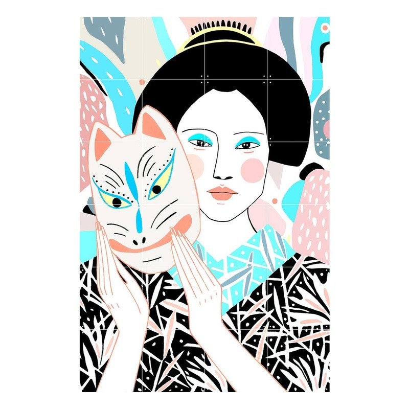 Décoration murale IXXI Kitsune de Sasha Ignatiadou 80x100 cm - Affiches ...